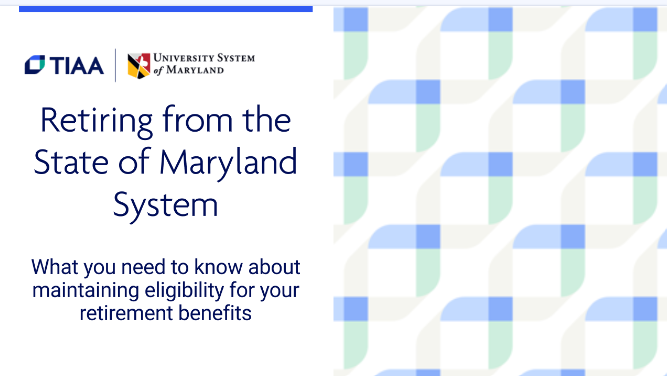 Retiring from the State of Maryland System
